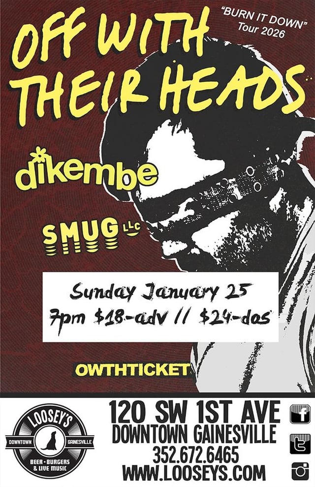 January 15, 2026 - Thursday @ Loosey's | GainesvilleShows.com ...